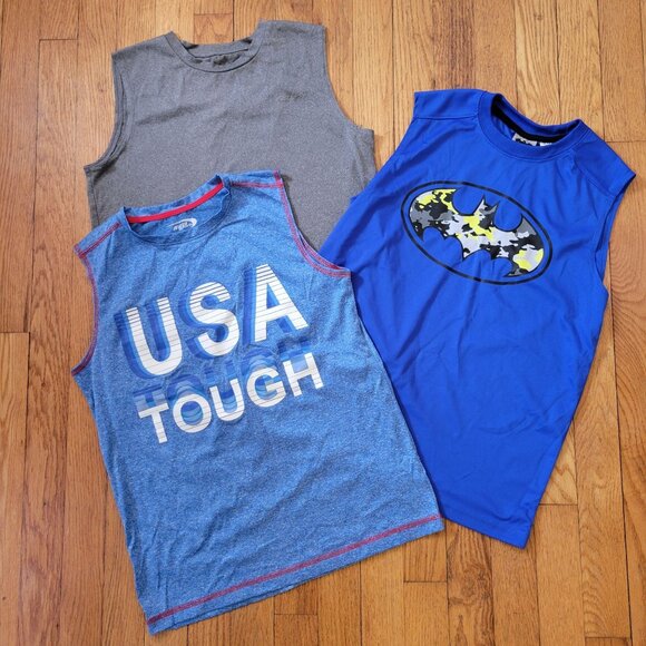 Batman | Shirts & Tops | Set Of 3 Boys Sleeveless Shirts Usa Tough ...